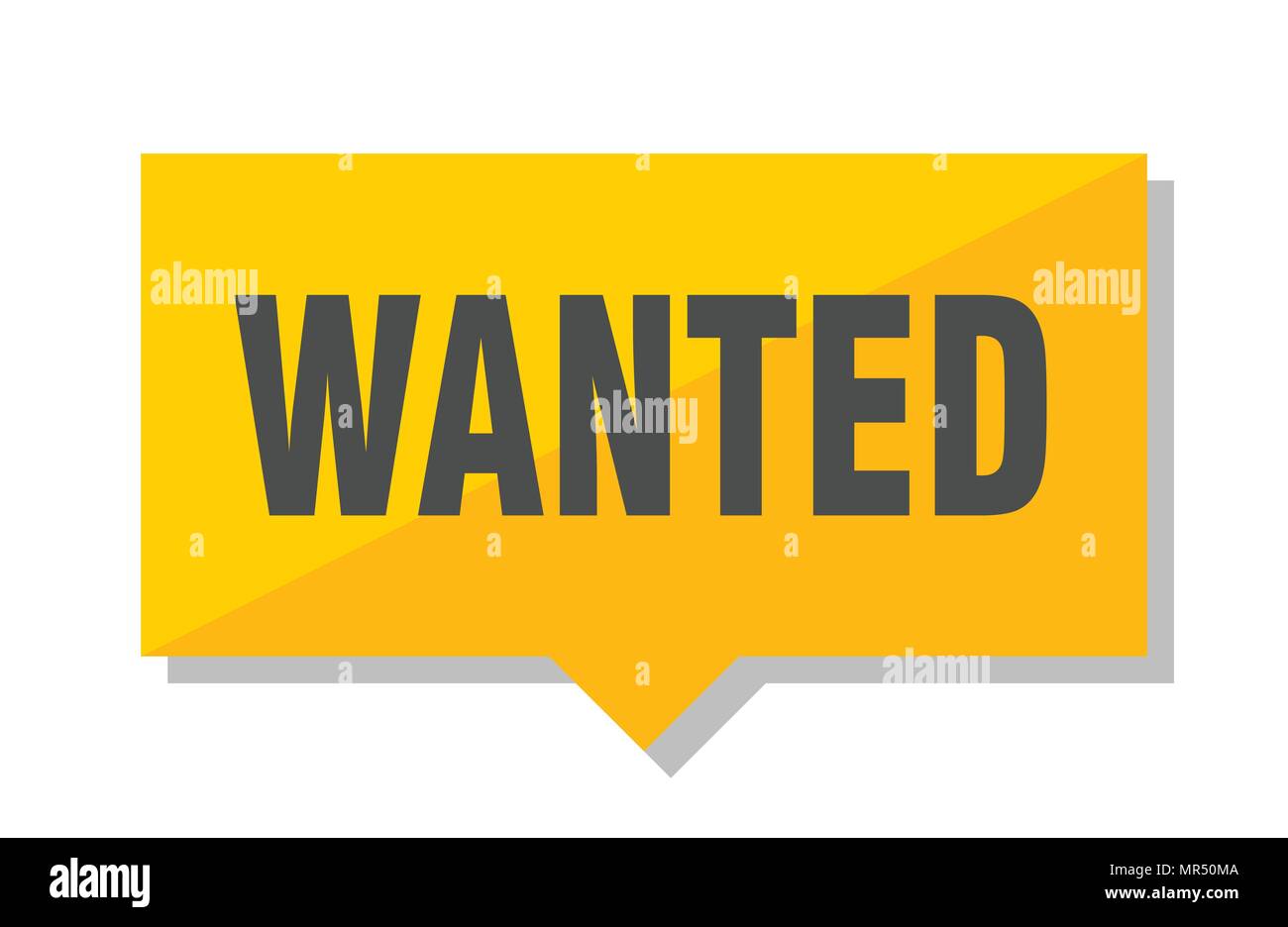 wanted yellow square price tag Stock Vector Image & Art - Alamy