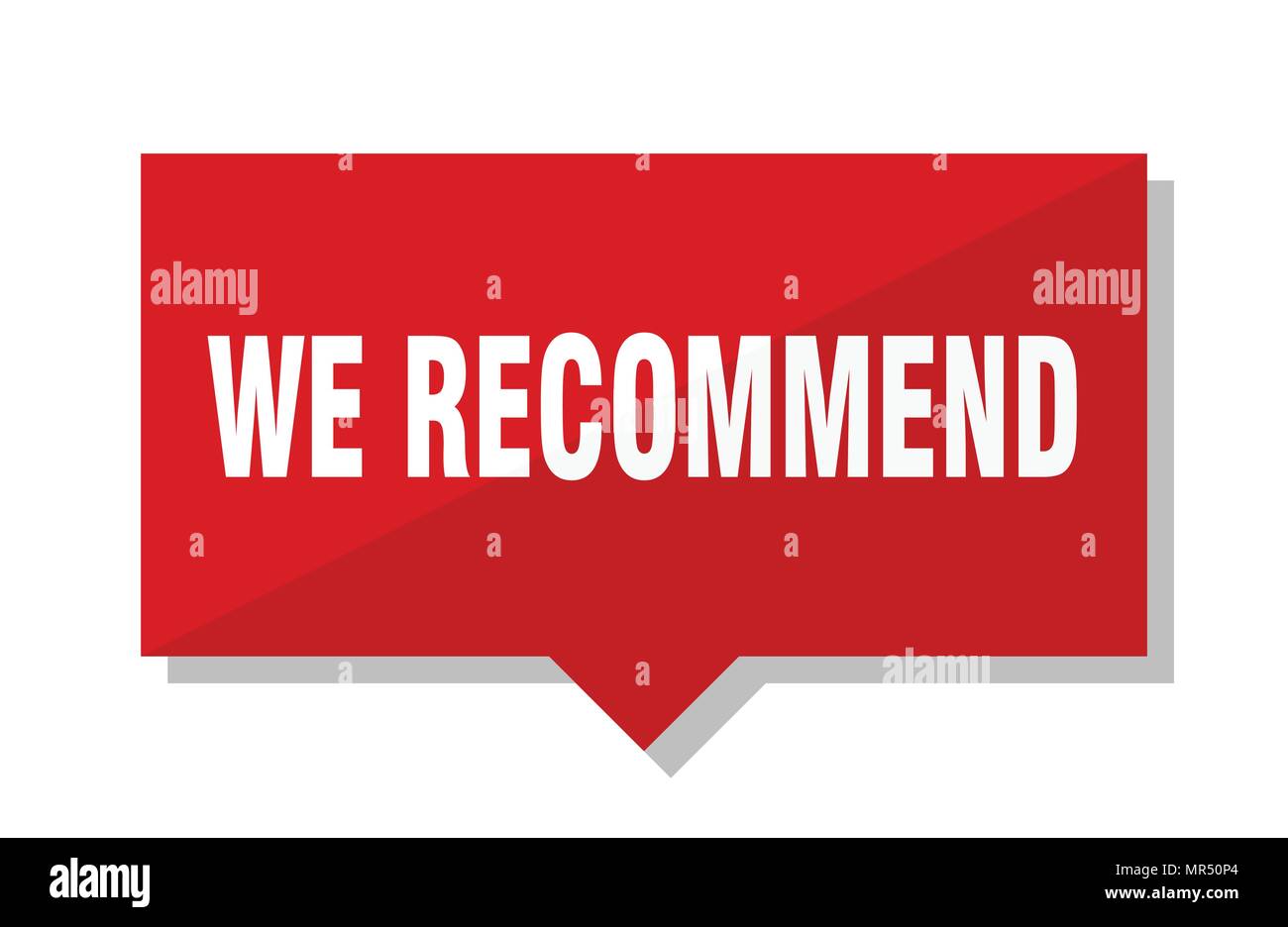 we recommend red square price tag Stock Vector Image & Art - Alamy