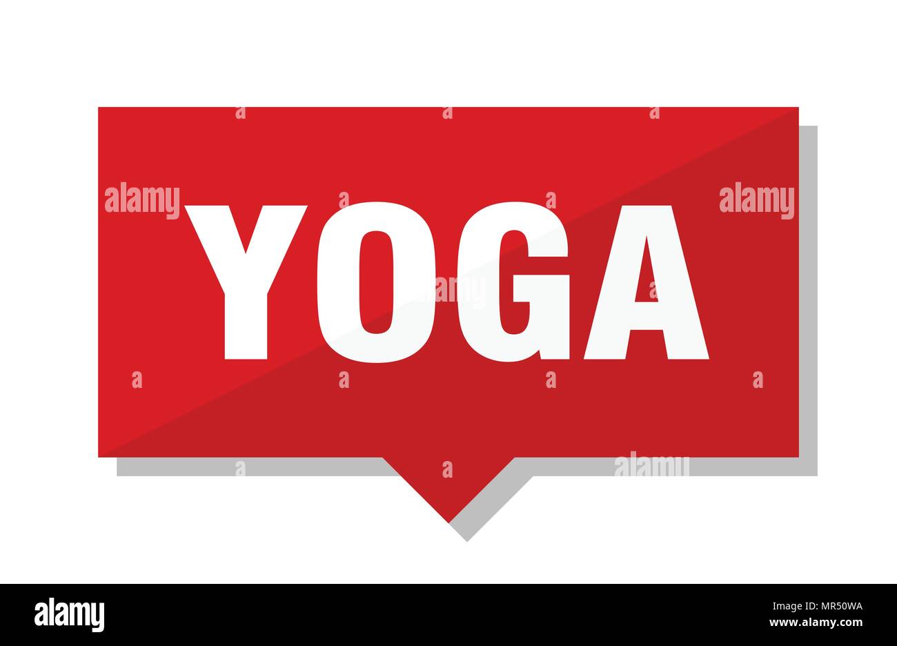 yoga red square price tag Stock Vector Image & Art - Alamy