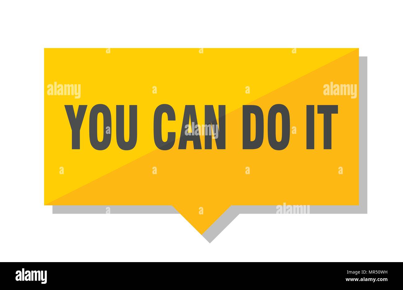 you can do it yellow square price tag Stock Vector Image & Art - Alamy