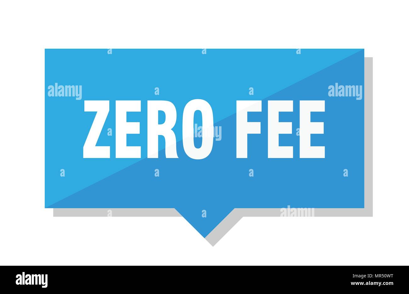 zero fee blue square price tag Stock Vector Image & Art - Alamy