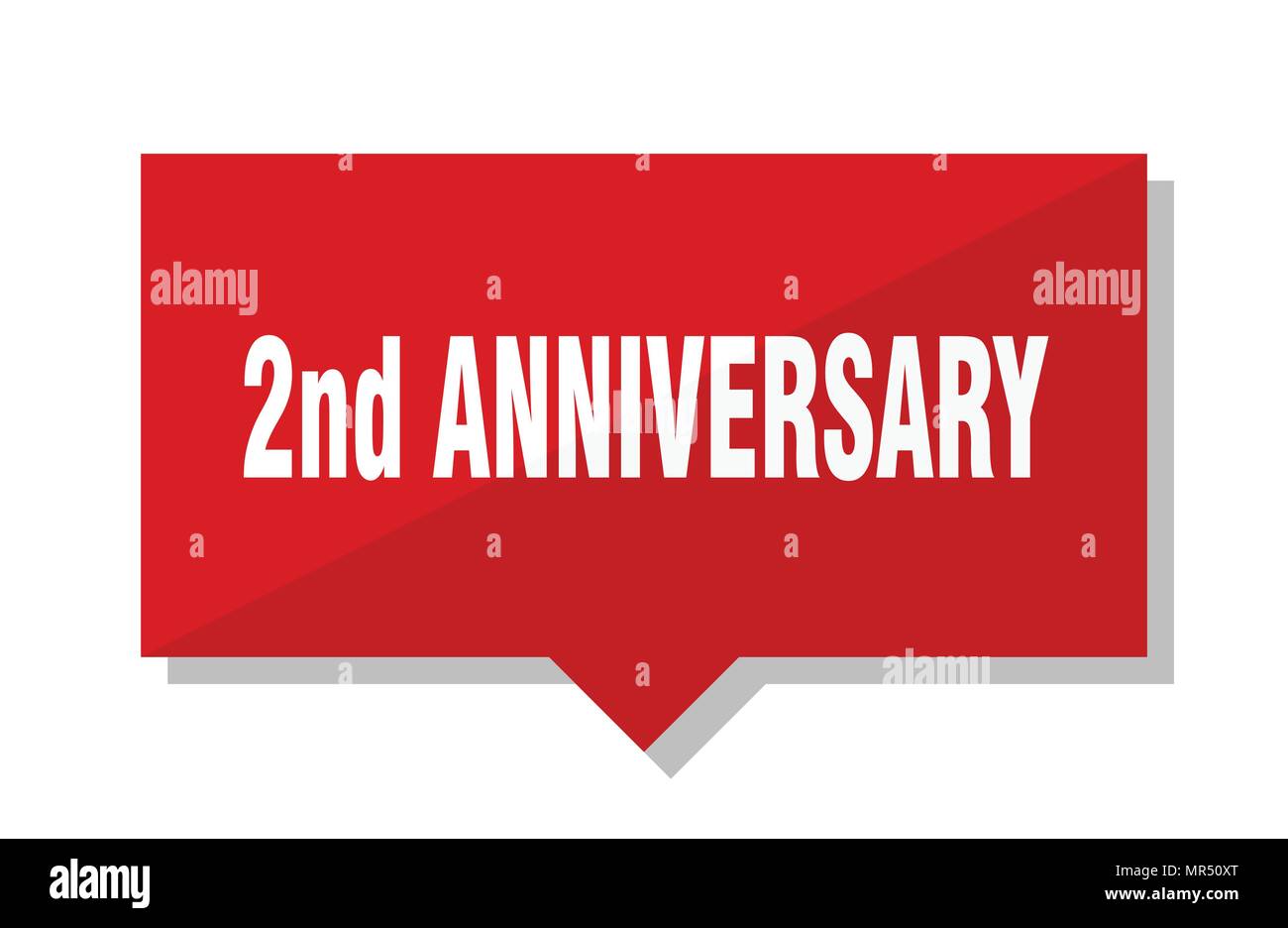 2nd anniversary red square price tag Stock Vector Image & Art - Alamy
