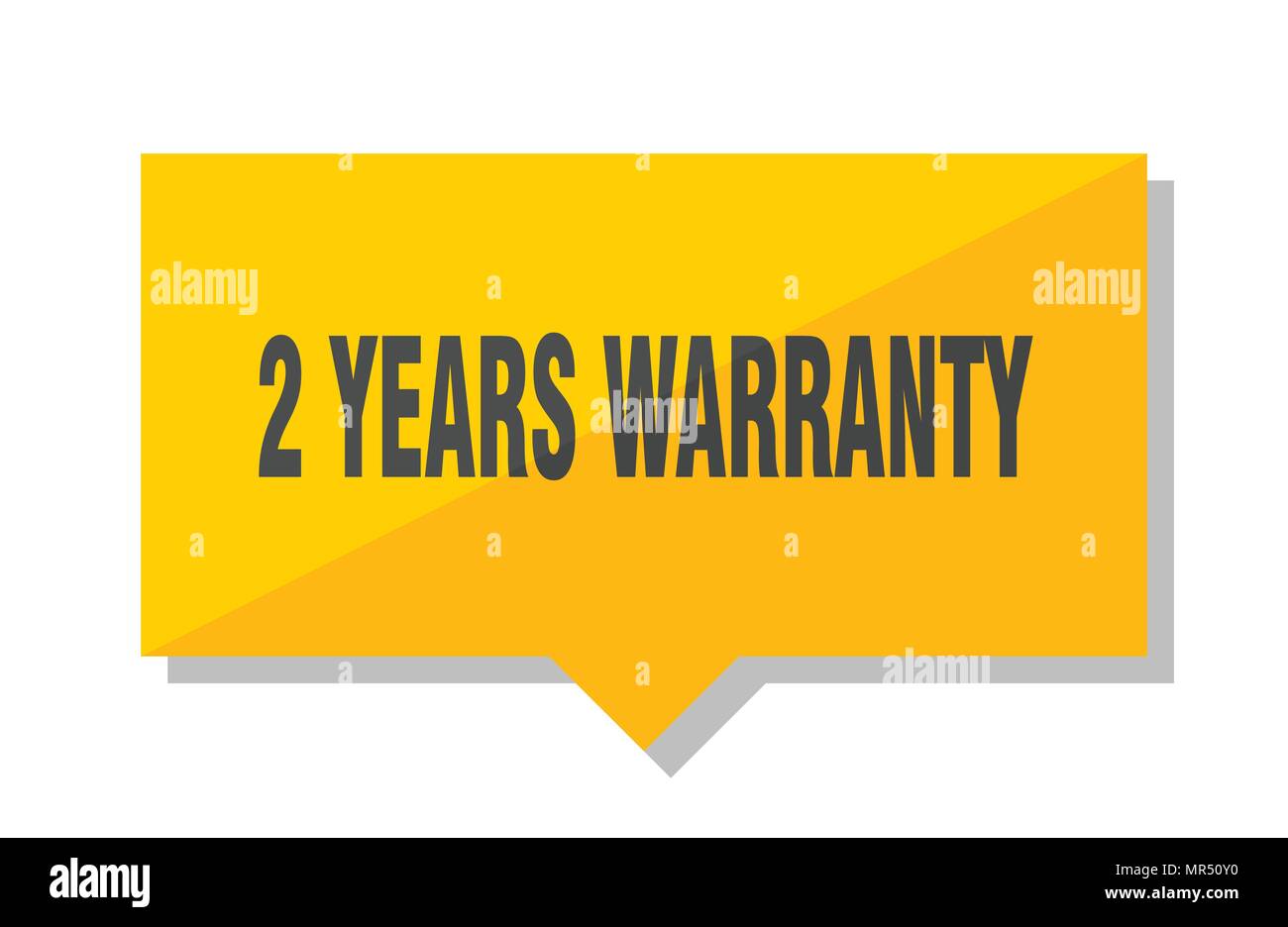 2 years warranty yellow square price tag Stock Vector Image & Art - Alamy