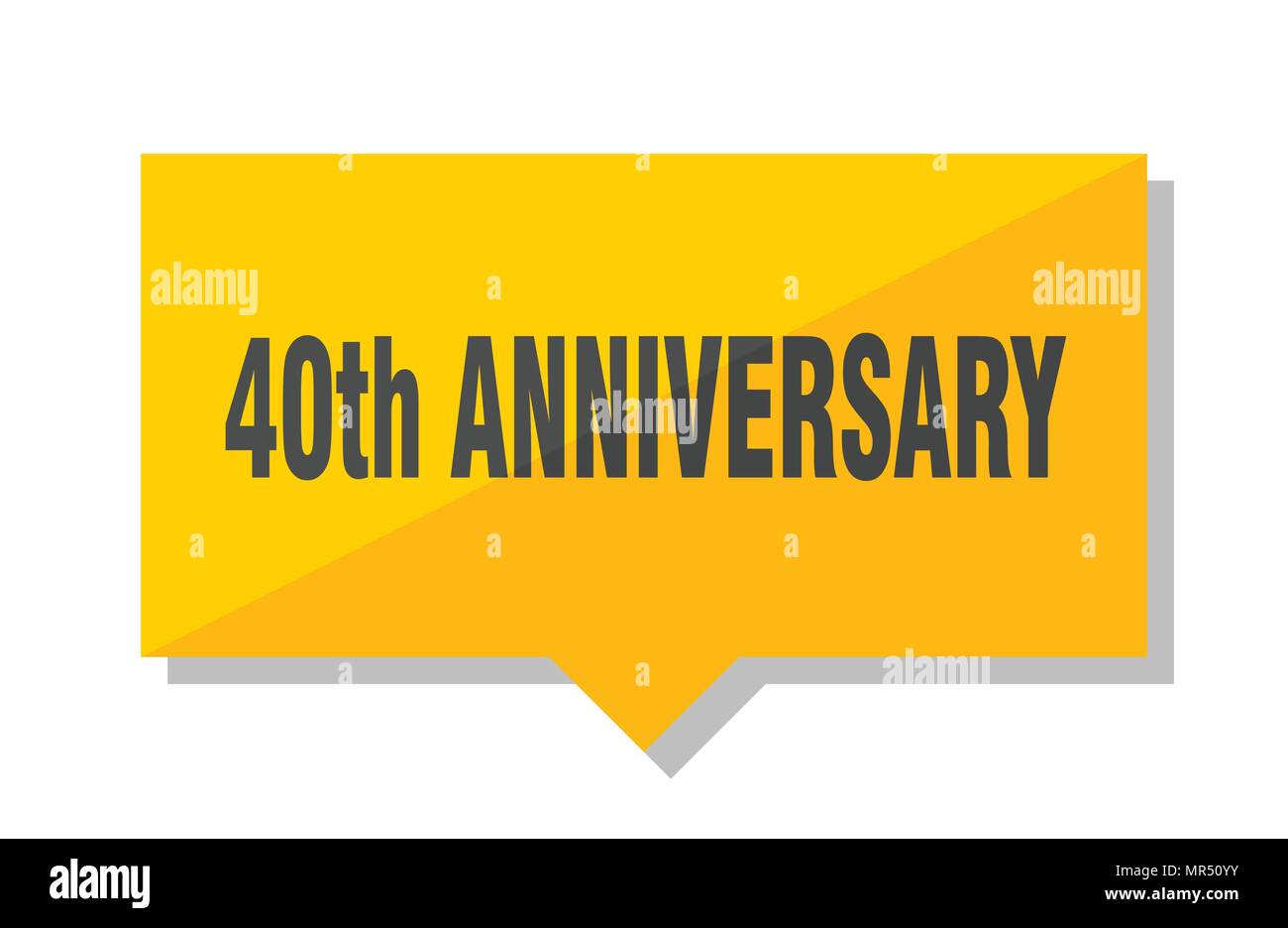 40th anniversary yellow square price tag Stock Vector Image & Art - Alamy
