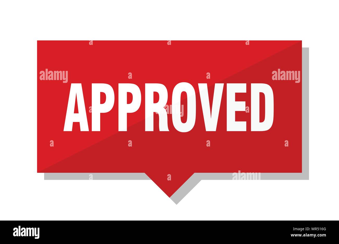 approved red square price tag Stock Vector Image & Art - Alamy