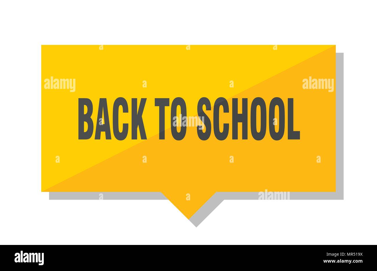 back to school yellow square price tag Stock Vector Image & Art - Alamy