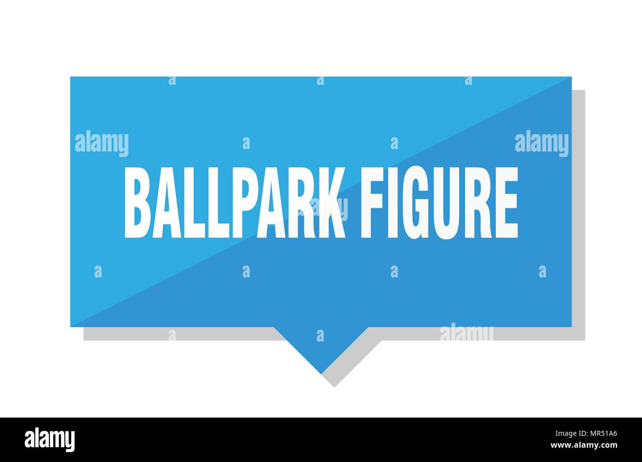 ballpark figure blue square price tag Stock Vector Image & Art - Alamy
