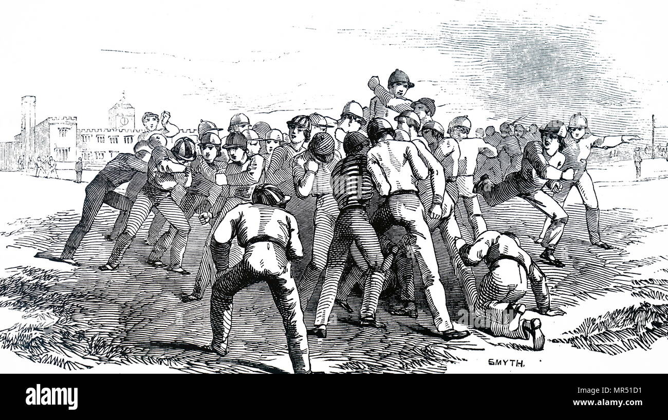 Rugby football 19th century hi-res stock photography and images - Alamy