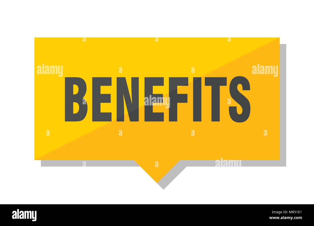 benefits yellow square price tag Stock Vector Image & Art - Alamy
