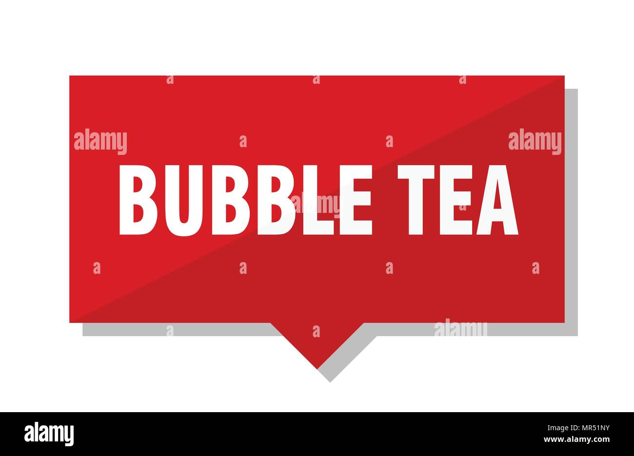 bubble tea red square price tag Stock Vector Image & Art - Alamy