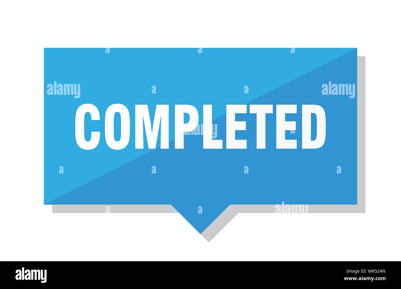 completed blue square price tag Stock Vector Image & Art - Alamy