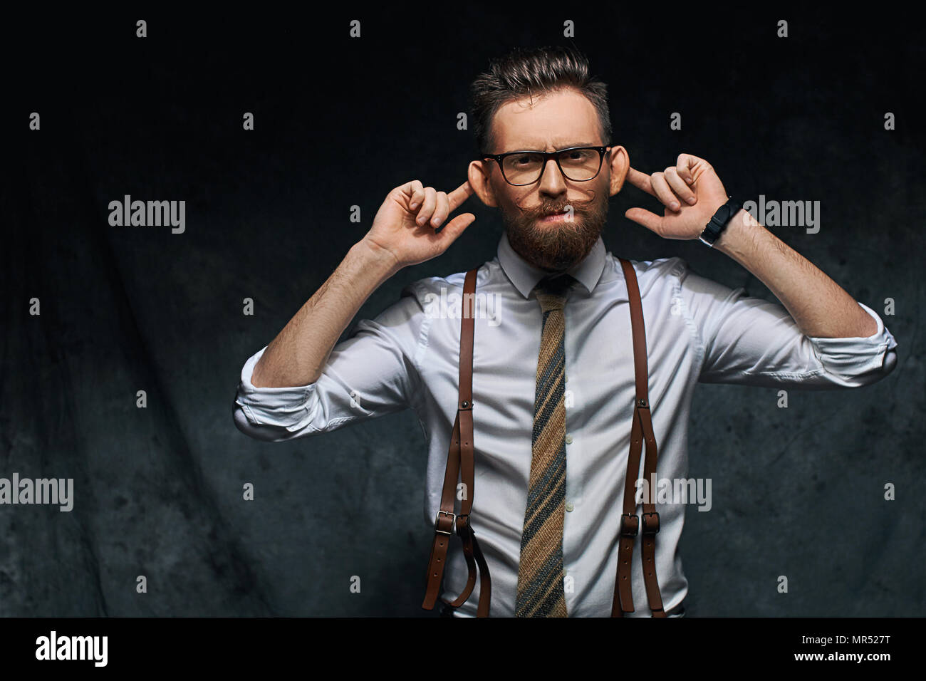 Monkey imitating human hi-res stock photography and images - Alamy