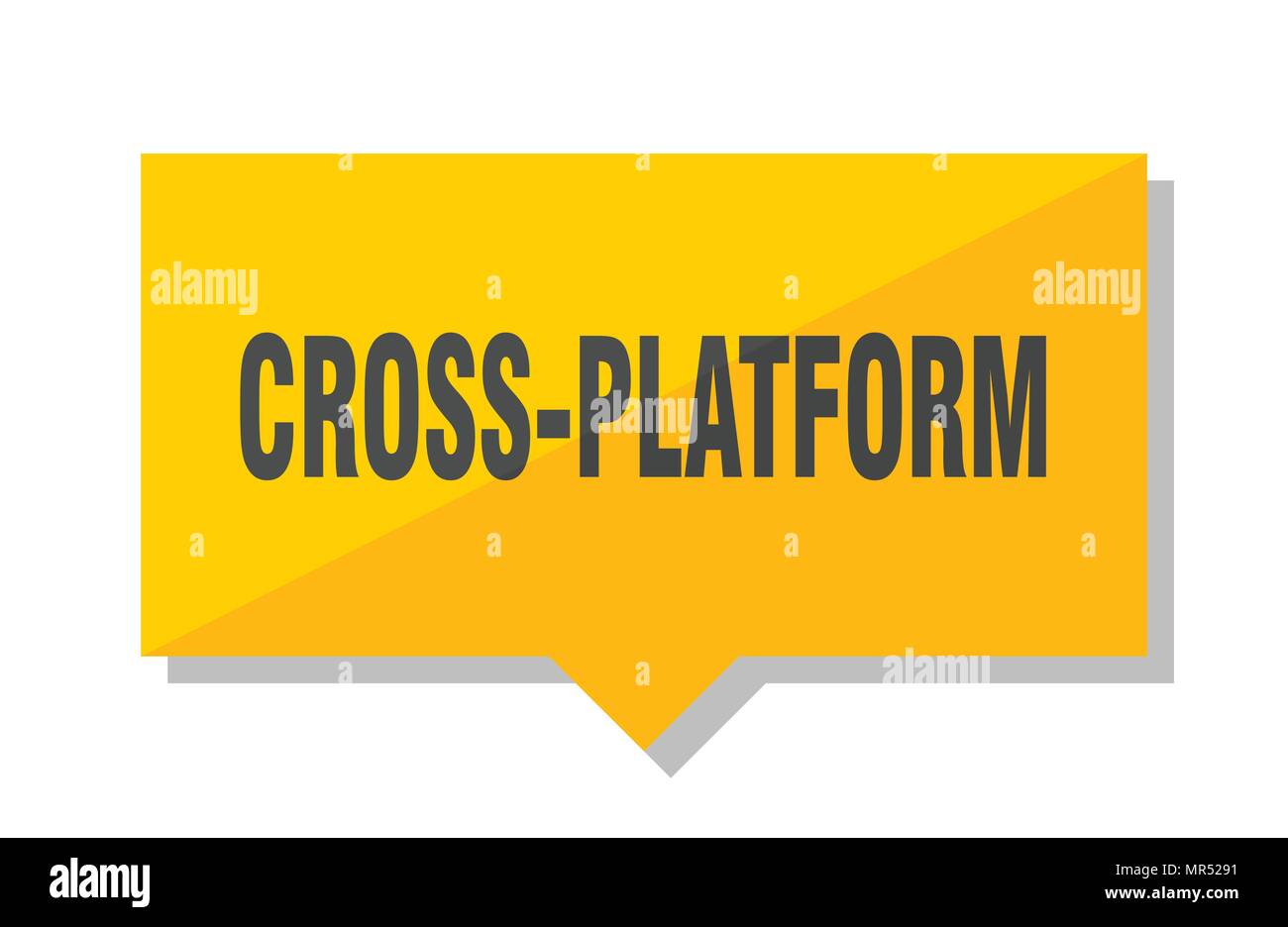 cross-platform yellow square price tag Stock Vector Image & Art - Alamy