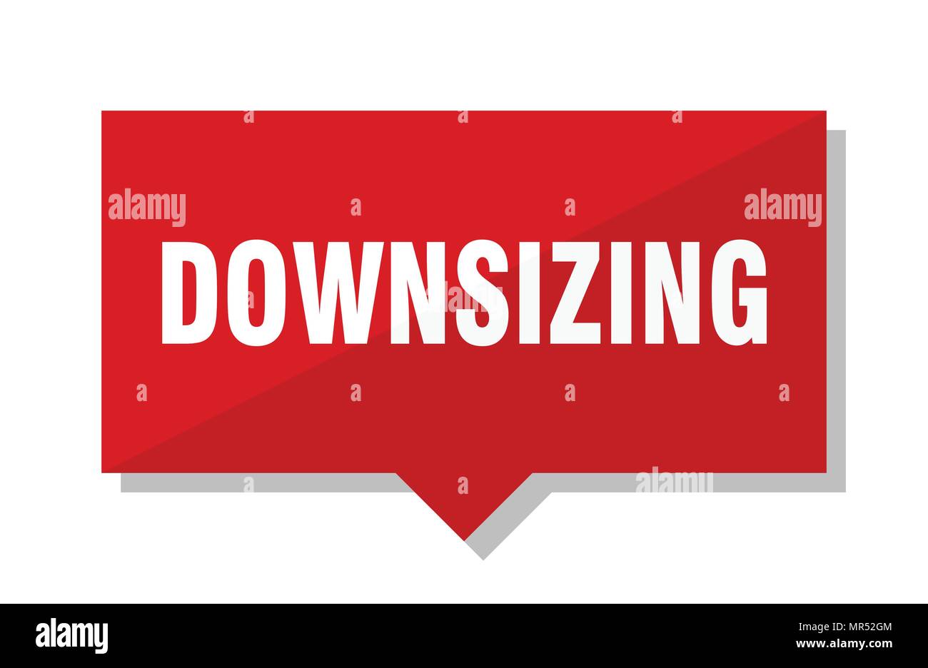 downsizing red square price tag Stock Vector Image & Art - Alamy