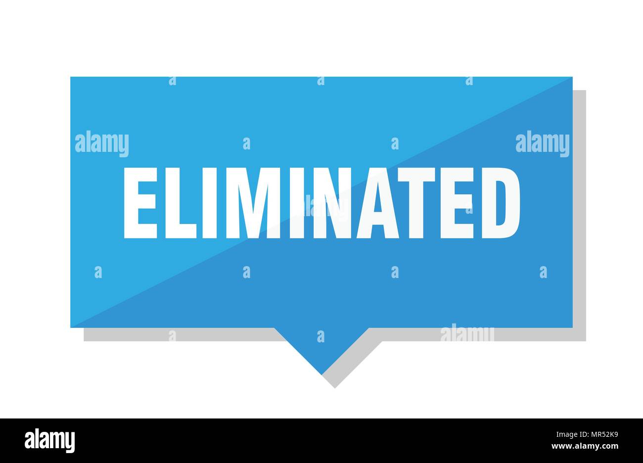 eliminated blue square price tag Stock Vector Image & Art - Alamy