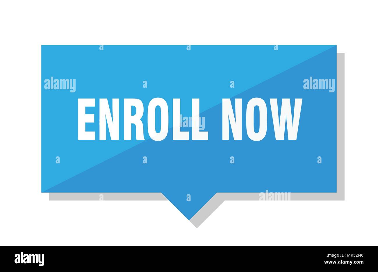 enroll now blue square price tag Stock Vector Image & Art - Alamy