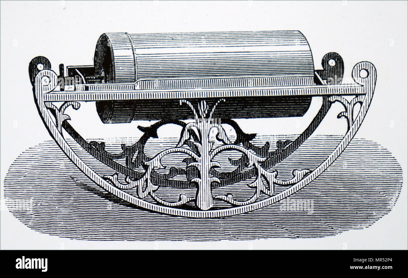 Illustration depicting a rocking machine used for making ice at home ...
