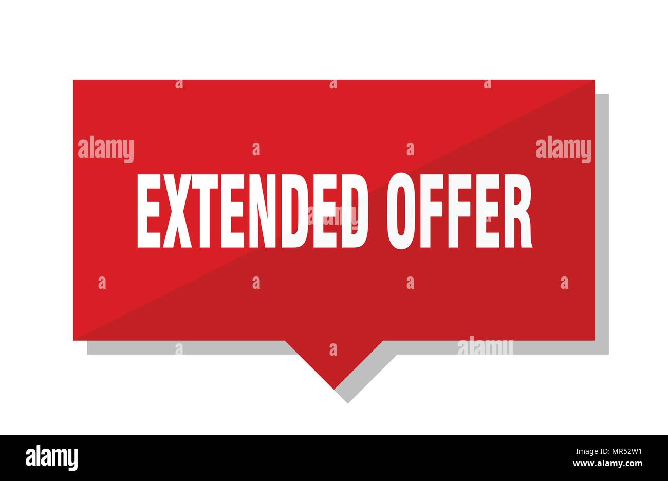 extended offer red square price tag Stock Vector Image & Art - Alamy