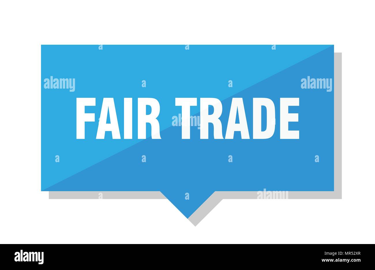 fair trade blue square price tag Stock Vector Image & Art - Alamy