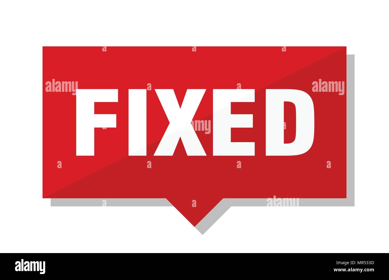 fixed red square price tag Stock Vector Image & Art - Alamy