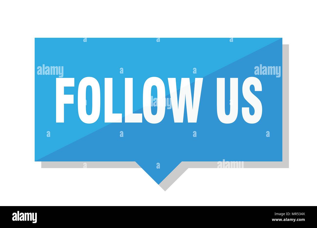 follow us blue square price tag Stock Vector Image & Art - Alamy