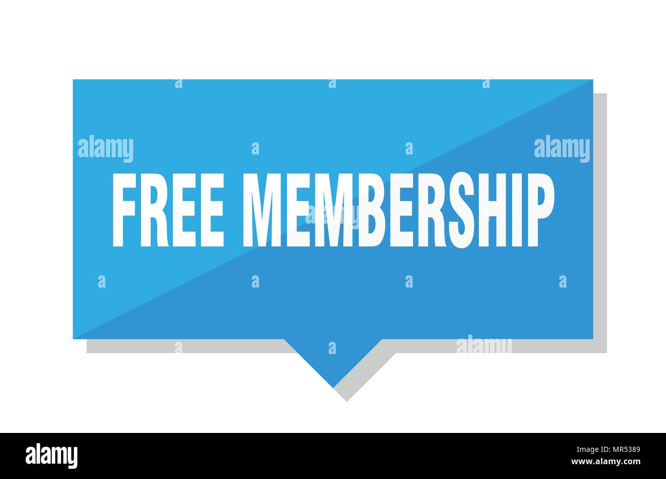 free membership blue square price tag Stock Vector Image & Art - Alamy