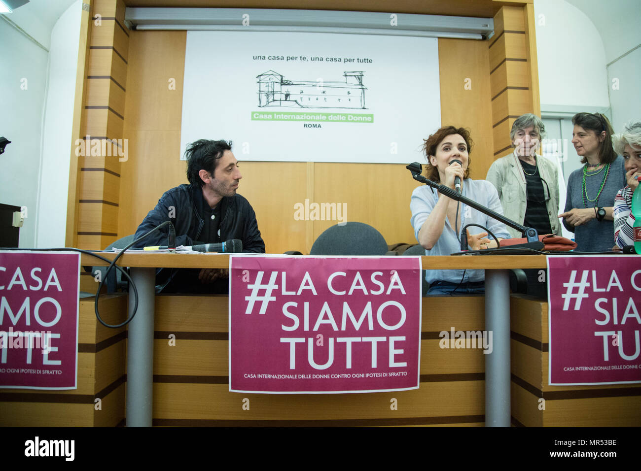 Rome, Italy. 24th May, 2018. The Italian actor Marcello Fonte, winner ...
