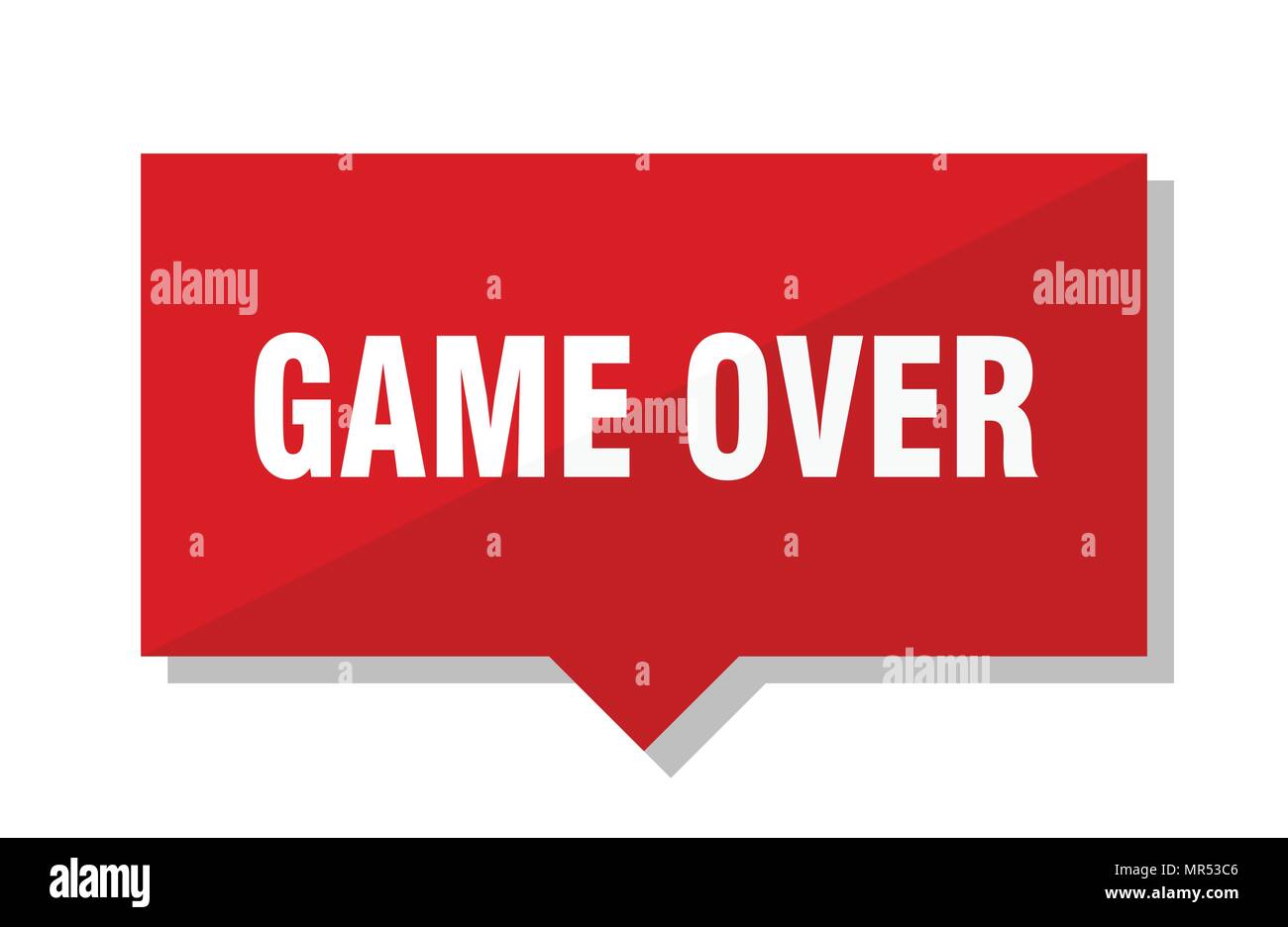 game over red square price tag Stock Vector Image & Art - Alamy