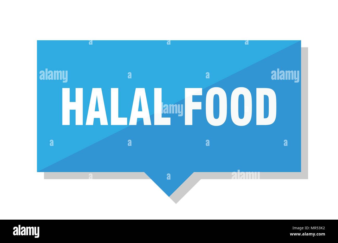 halal food blue square price tag Stock Vector Image & Art - Alamy