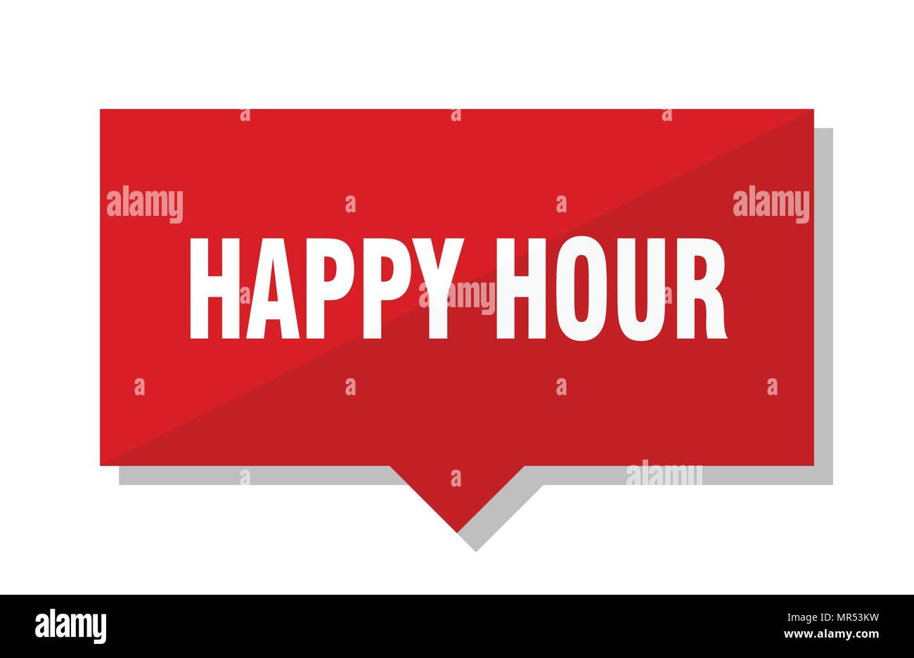 happy hour red square price tag Stock Vector Image & Art - Alamy