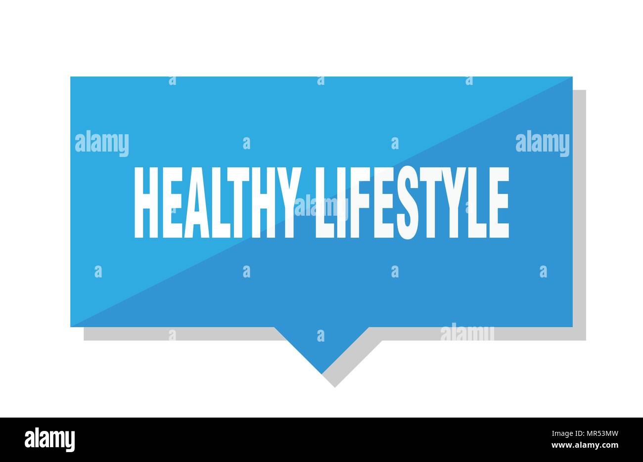 healthy lifestyle blue square price tag Stock Vector Image & Art - Alamy