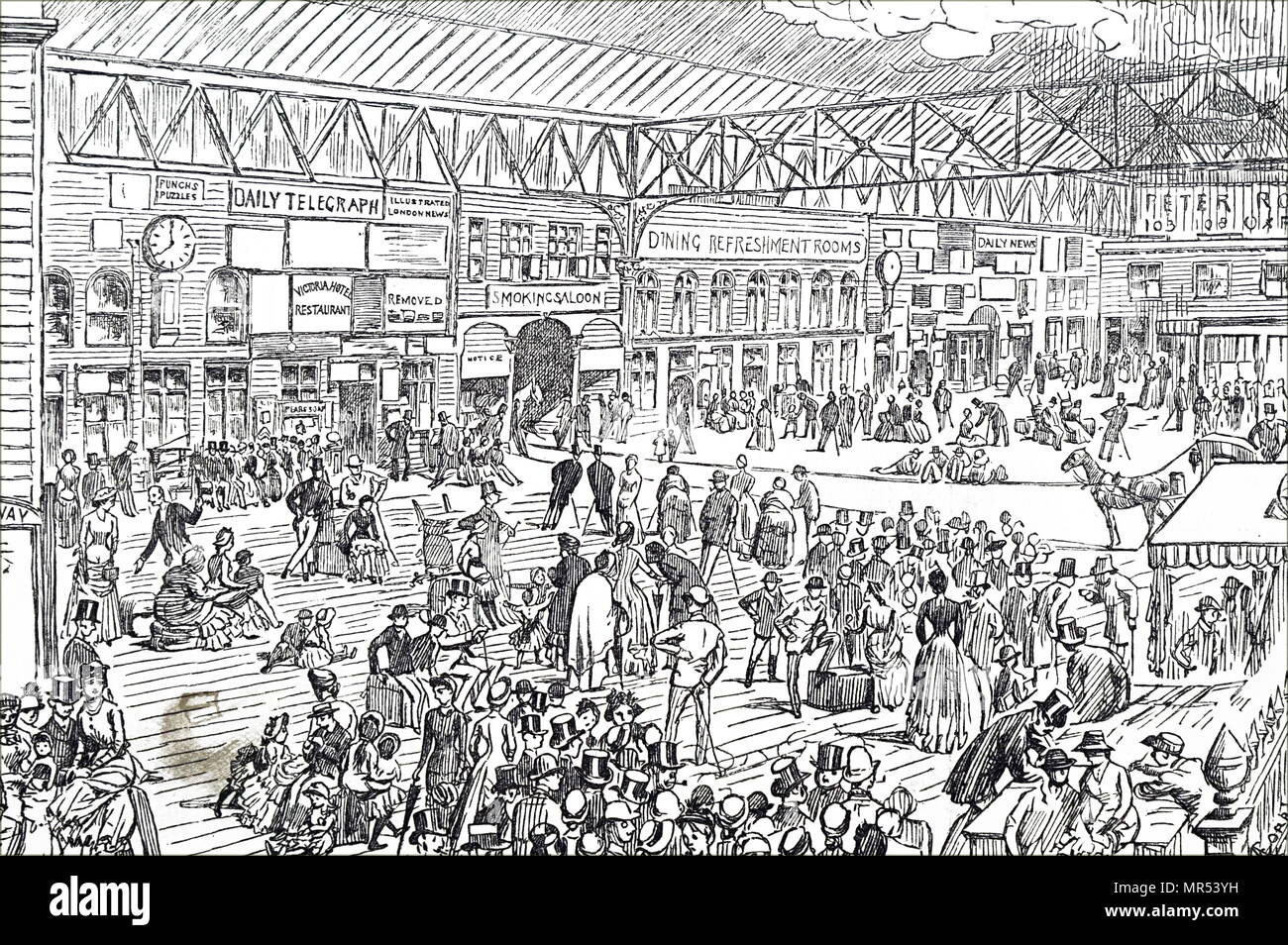 Waterloo station illustration hi-res stock photography and images - Alamy