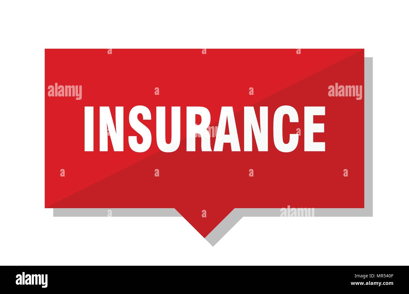 insurance red square price tag Stock Vector Image & Art - Alamy
