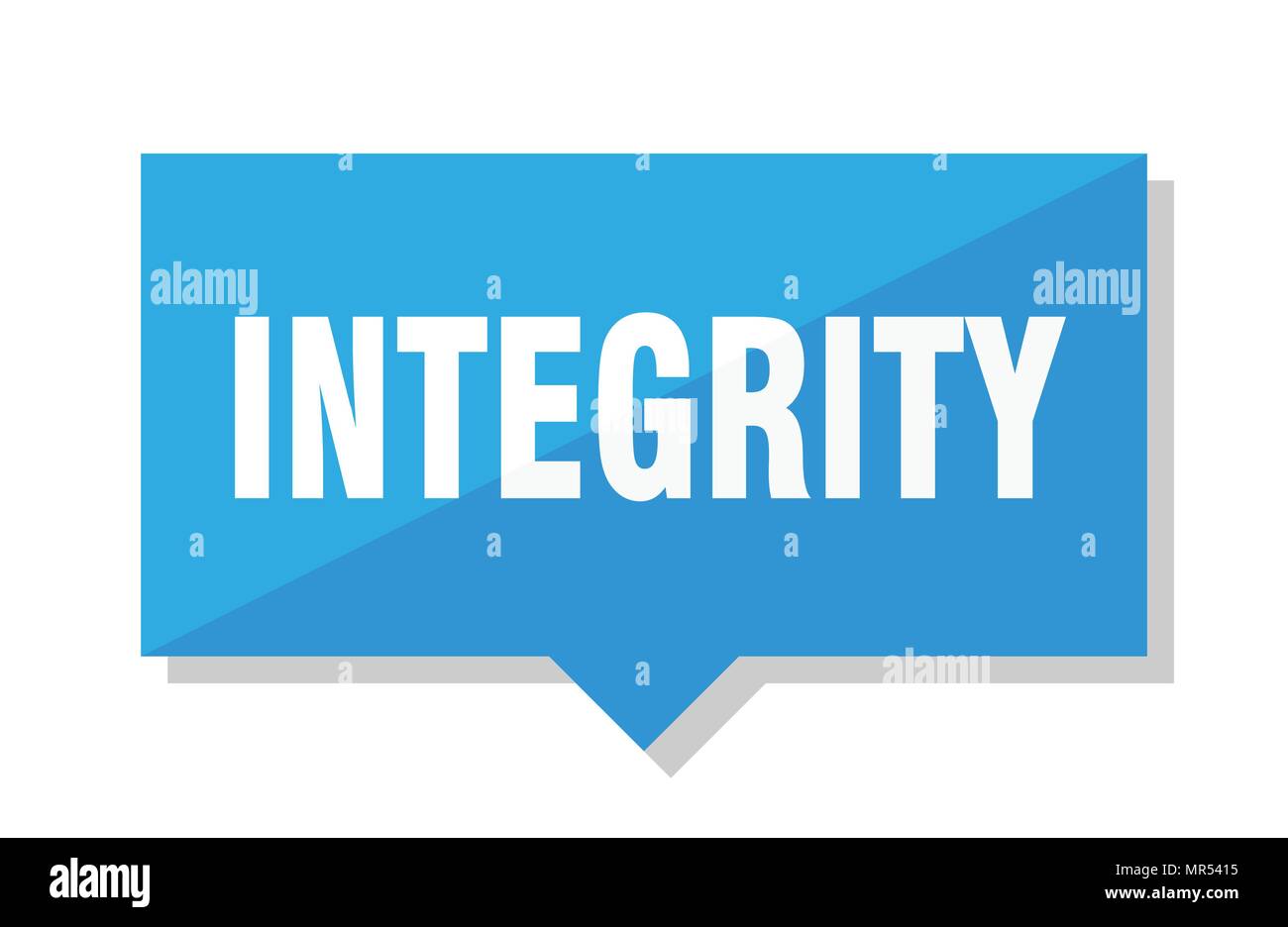 integrity blue square price tag Stock Vector Image & Art - Alamy