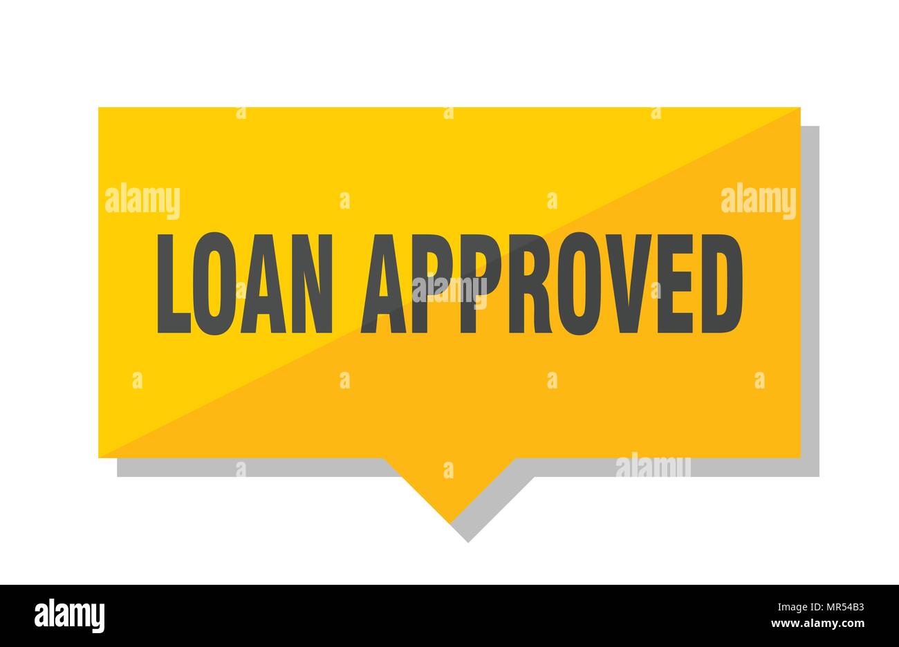 loan approved yellow square price tag Stock Vector Image & Art - Alamy