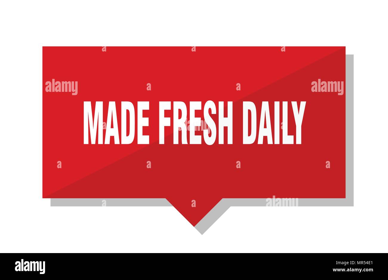 made fresh daily red square price tag Stock Vector Image & Art - Alamy