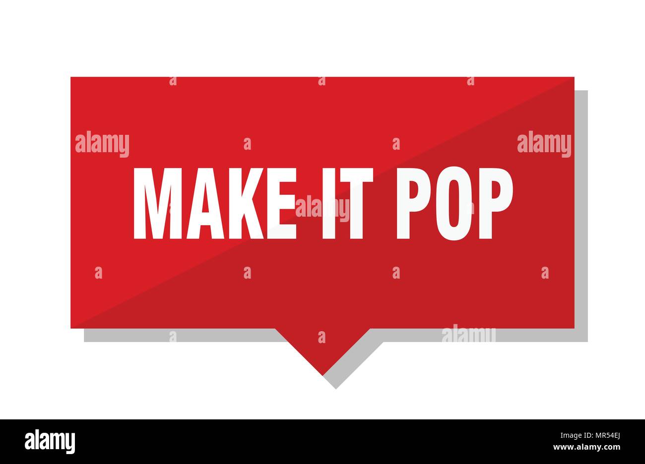 make it pop red square price tag Stock Vector Image & Art - Alamy