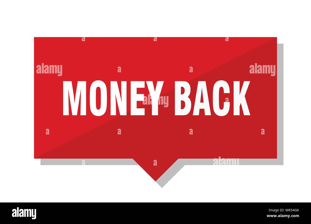 money back red square price tag Stock Vector Image & Art - Alamy