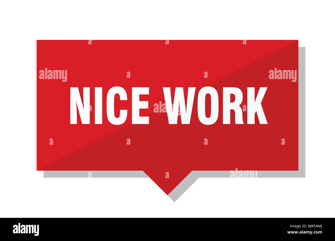 nice work red square price tag Stock Vector Image & Art - Alamy
