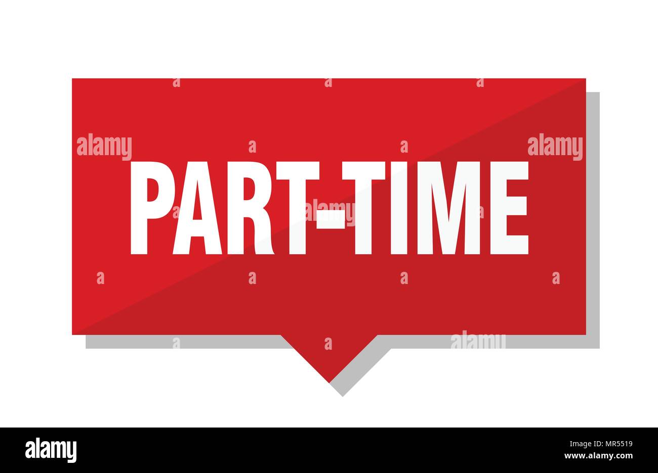 part-time red square price tag Stock Vector Image & Art - Alamy