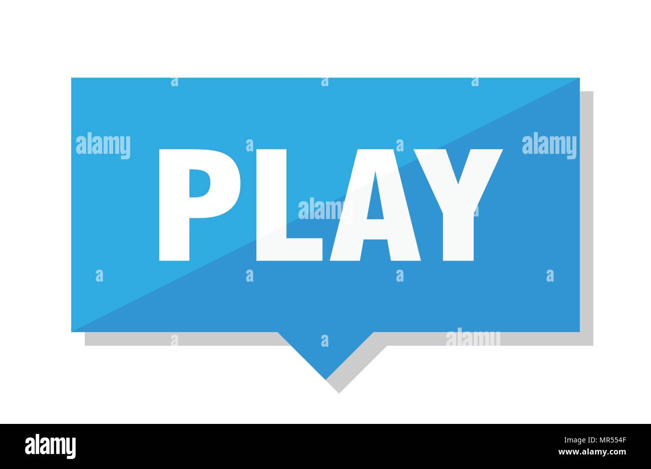 Play button blue speech Stock Vector Images - Alamy