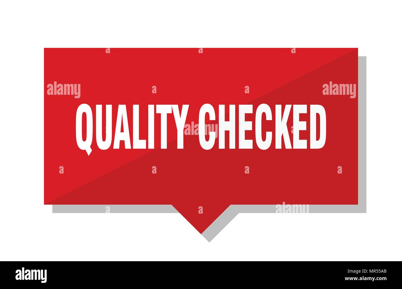 quality checked red square price tag Stock Vector Image & Art - Alamy