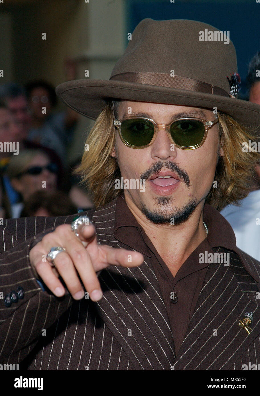 Johnny Depp arriving at Pirate of the Caribbean: The Curse of the Black ...