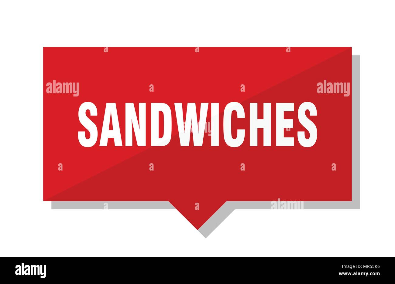 sandwiches red square price tag Stock Vector Image & Art - Alamy
