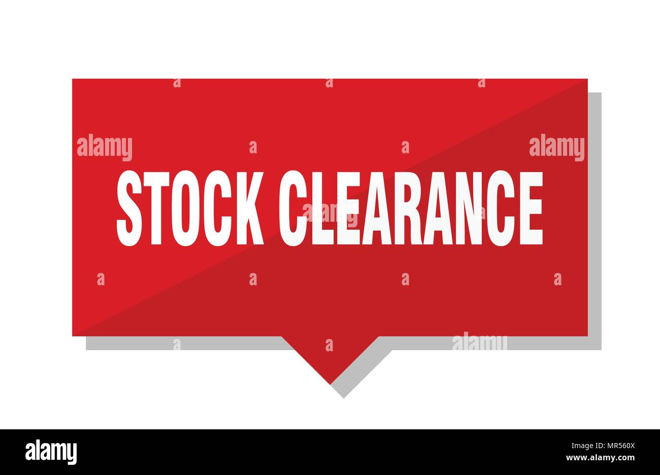 stock clearance red square price tag Stock Vector Image & Art - Alamy