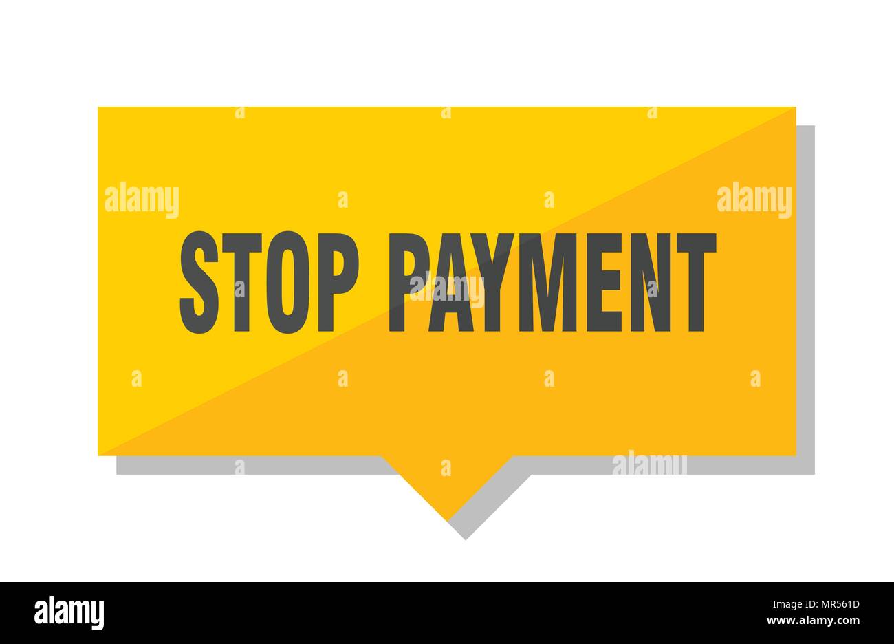 stop payment yellow square price tag Stock Vector Image & Art - Alamy