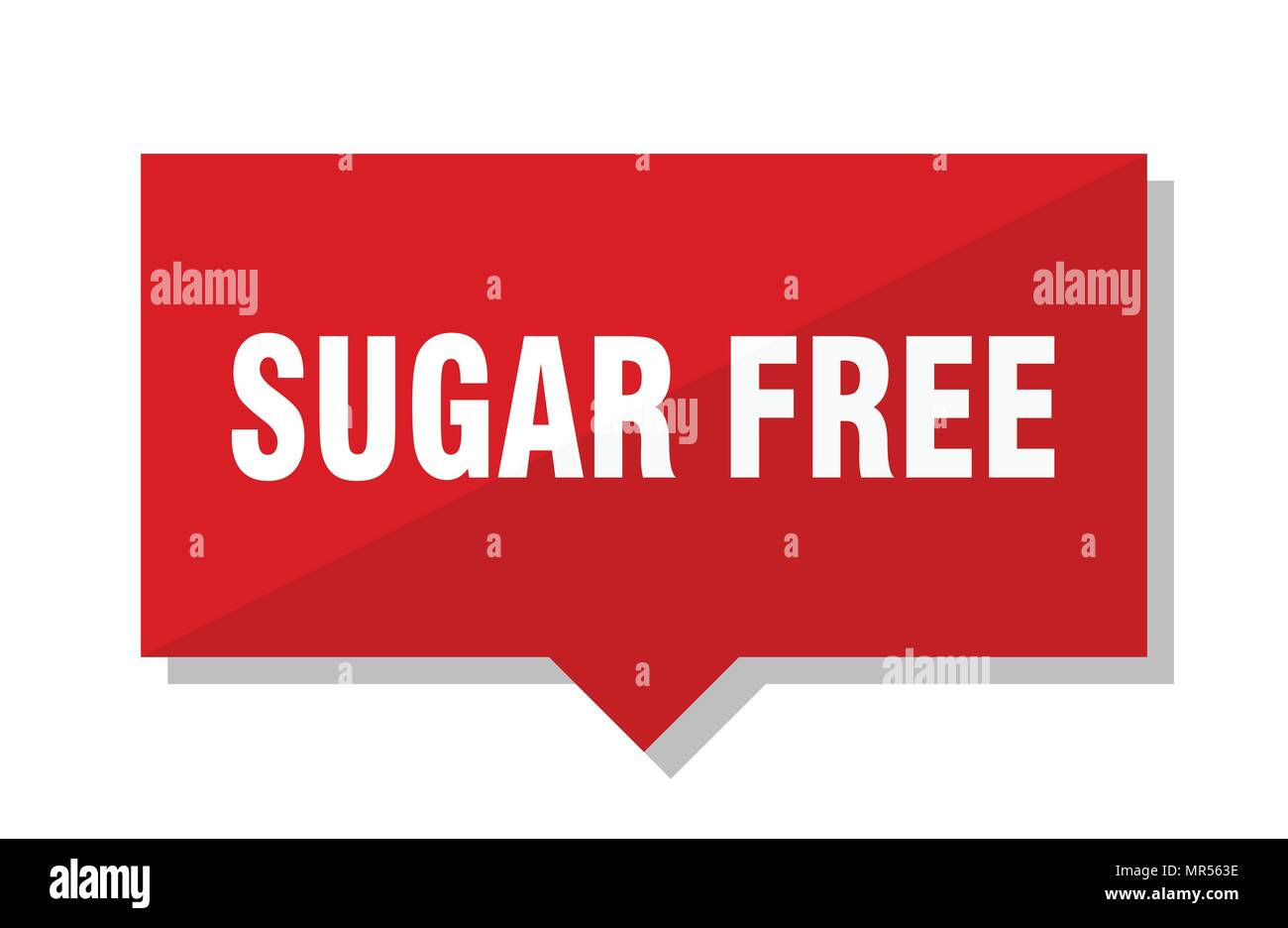 sugar free red square price tag Stock Vector Image & Art - Alamy