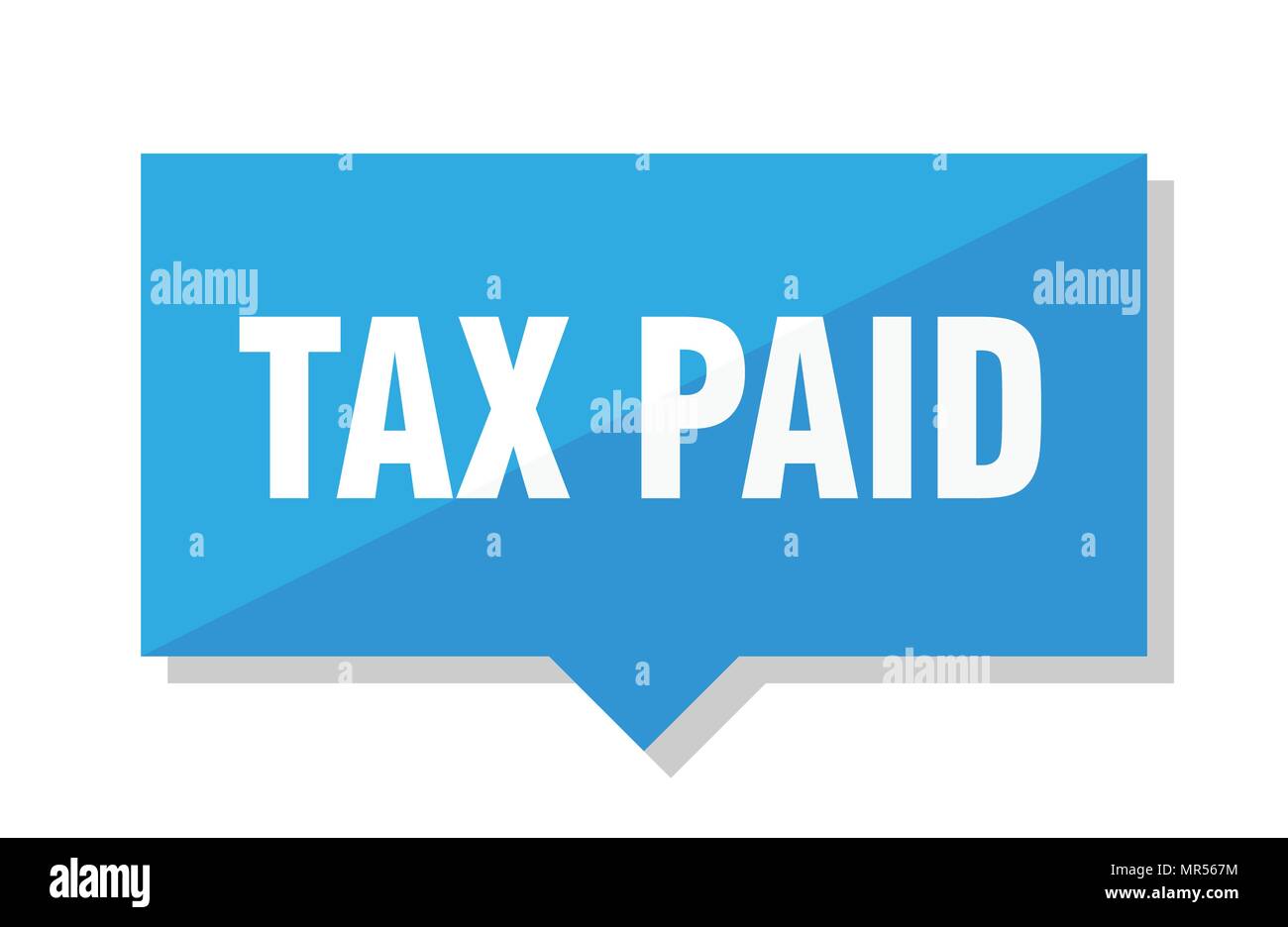 tax paid blue square price tag Stock Vector Image & Art - Alamy