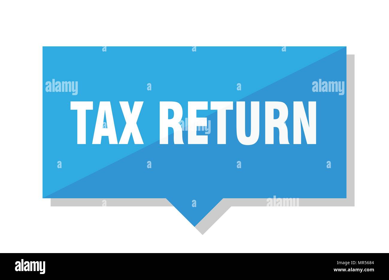 tax return blue square price tag Stock Vector Image & Art - Alamy