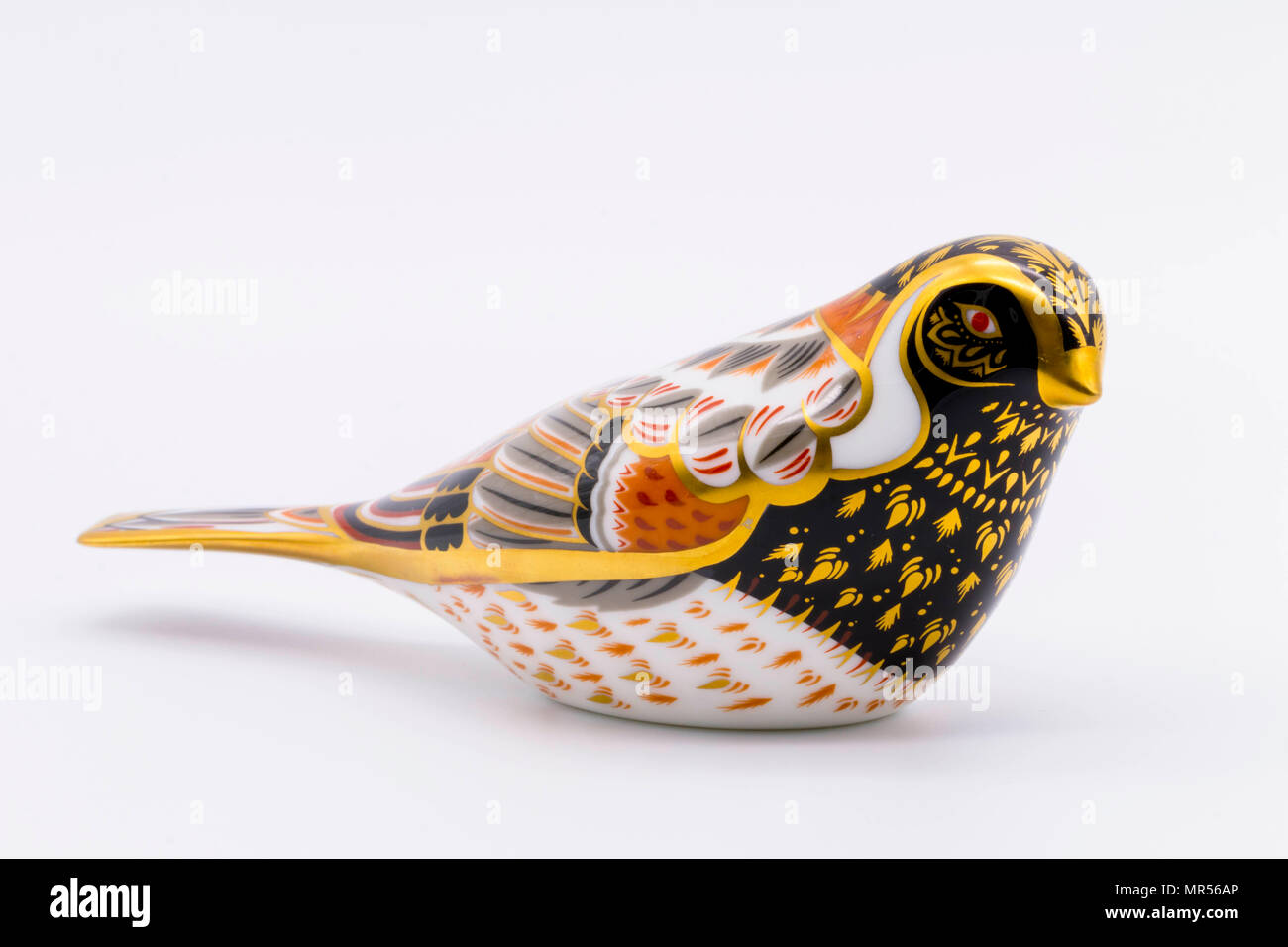 Royal Crown Derby fine bone china paperweight of a bunting bird Stock ...